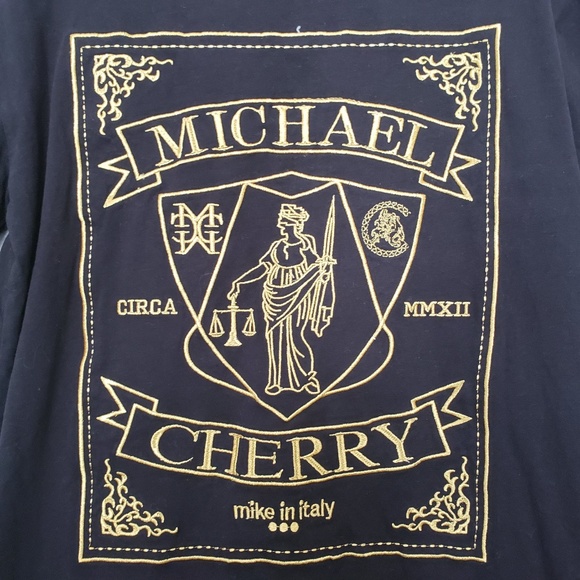 Michael Cherry | Shirts | Michael Cherry Dripping Gold Embroidered ...